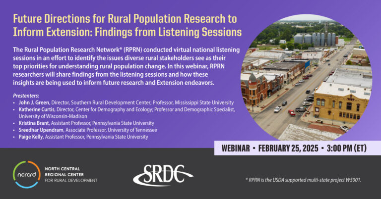 NCRCRD Webinar Series -North Central Regional Center for Rural Development